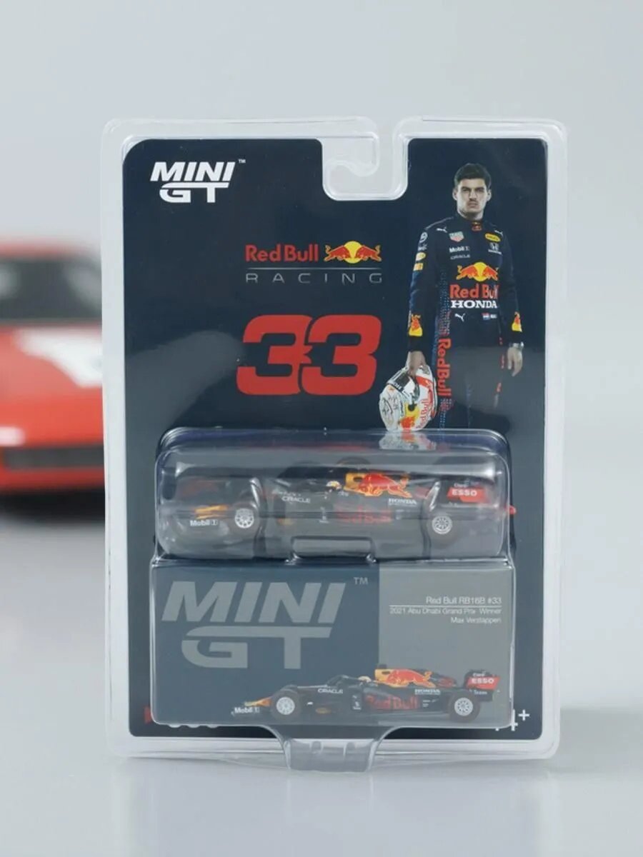 Машинка MINI GT 1/64 #835 Red Bull RB16B #33 Max Verstappen 2021 Blister Packaging Die-cast Alloy Car Model Collection Gift