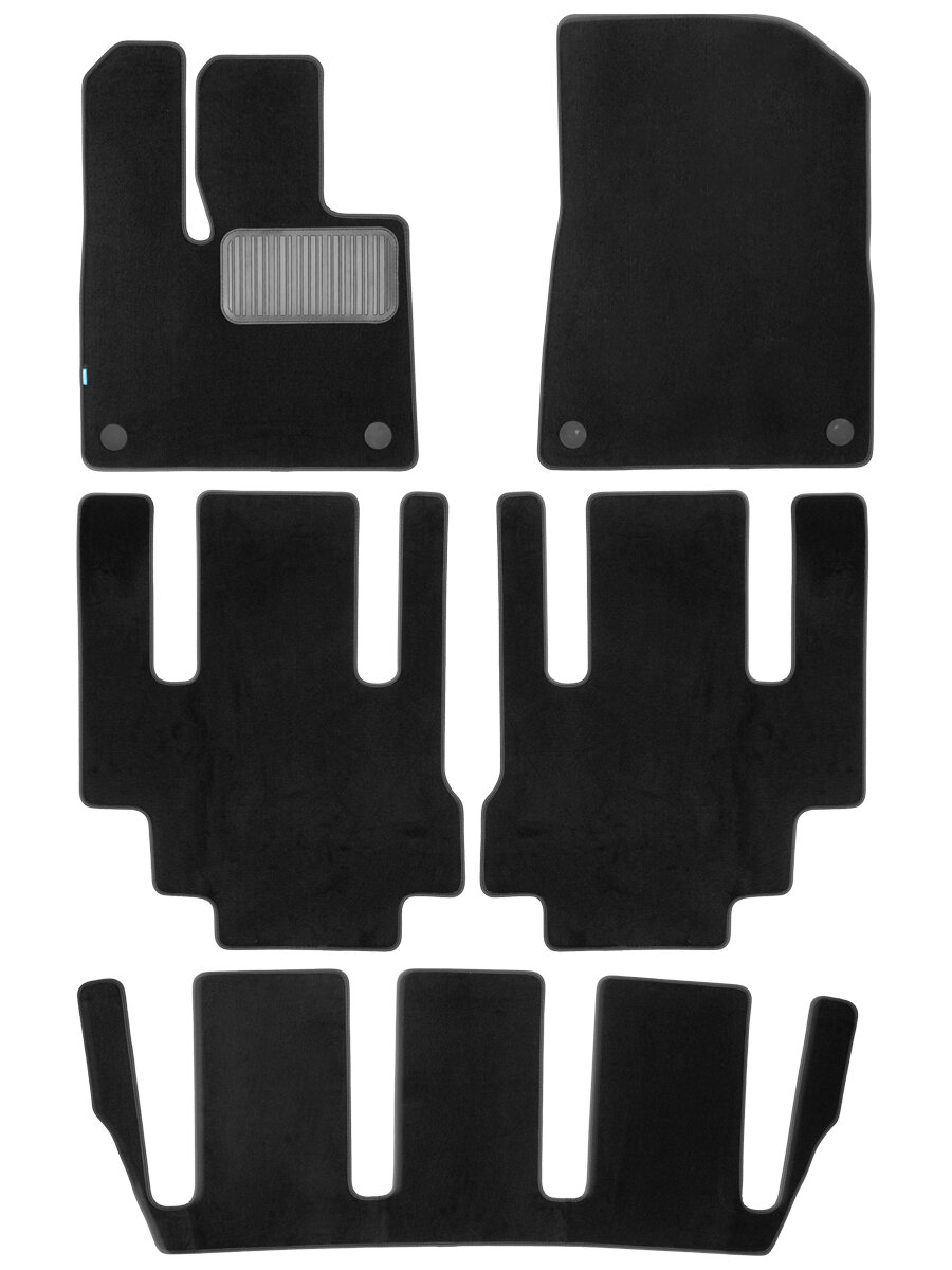 Коврики ворсовые для VOYAH Dream Phev 2023-н. в. Минивэн 5 шт. коврики текстильные в салон Klever Premium / Воя Дрим Пхев