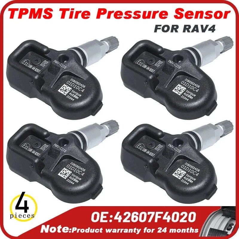 4 шт. датчик давления в шинах 42607F4020 42607-F4020 PMV-C215 4260748020 TPMS для Toyota RAV4 2018 2019 2020 2021 433 МГц XA50 Camry