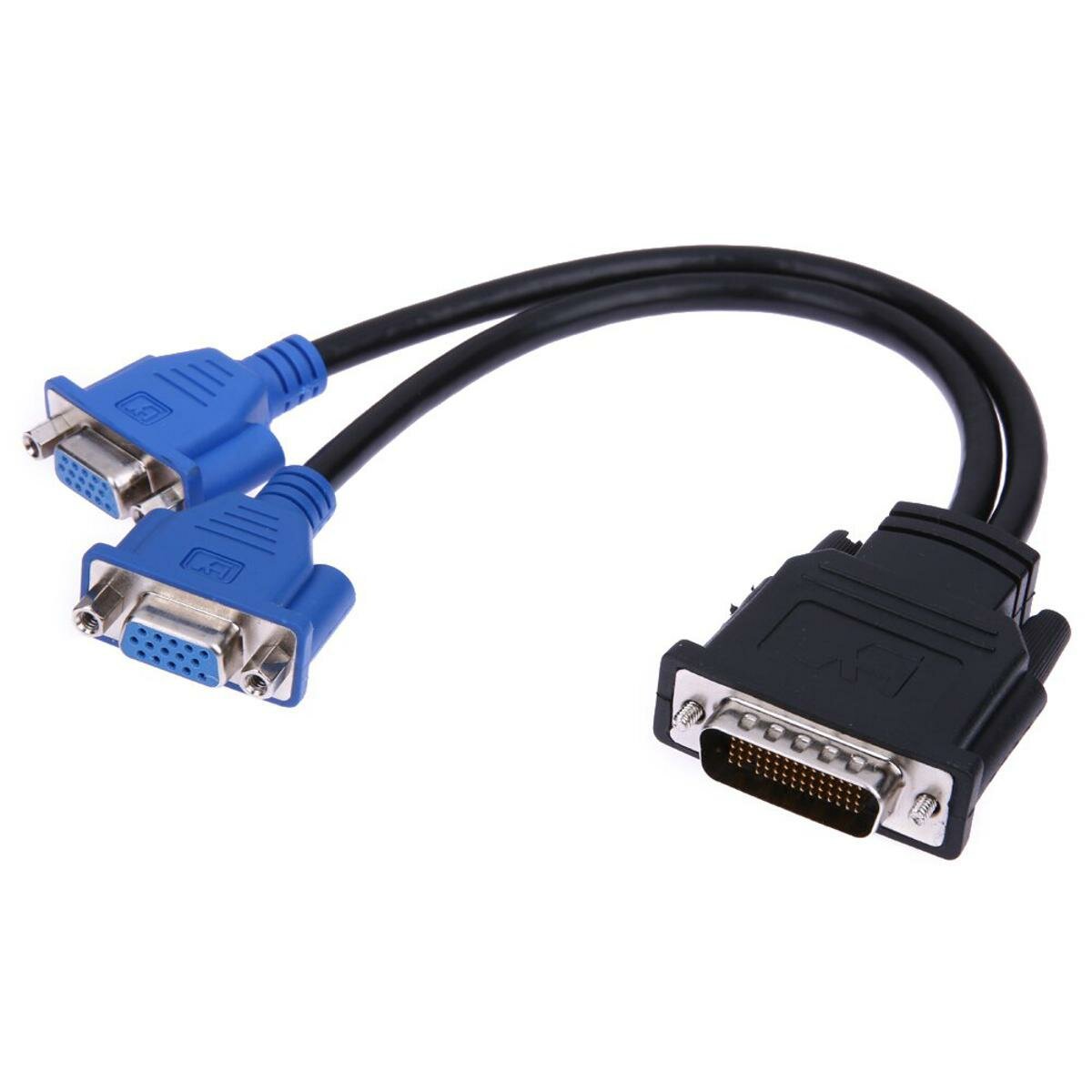 DMS-59 Pin 5.9mm Male to 2 VGA 15 Pin Female Разветвитель Кабель-адаптер Провод для HP Dell Monitor TV Projector for HDT