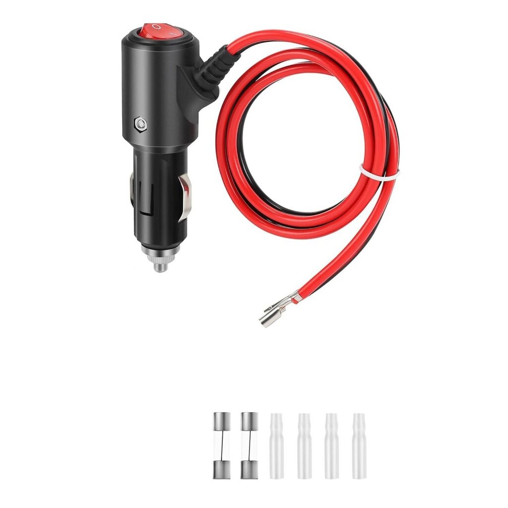 Удлинительный шнур для автомобильного прикуривателя 12 В/24 В с выключателем, провод 14AWG