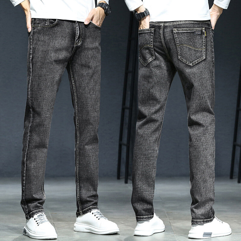 Мужские джинсы Чистый цвет / прямые B1, LI Mall талии_31