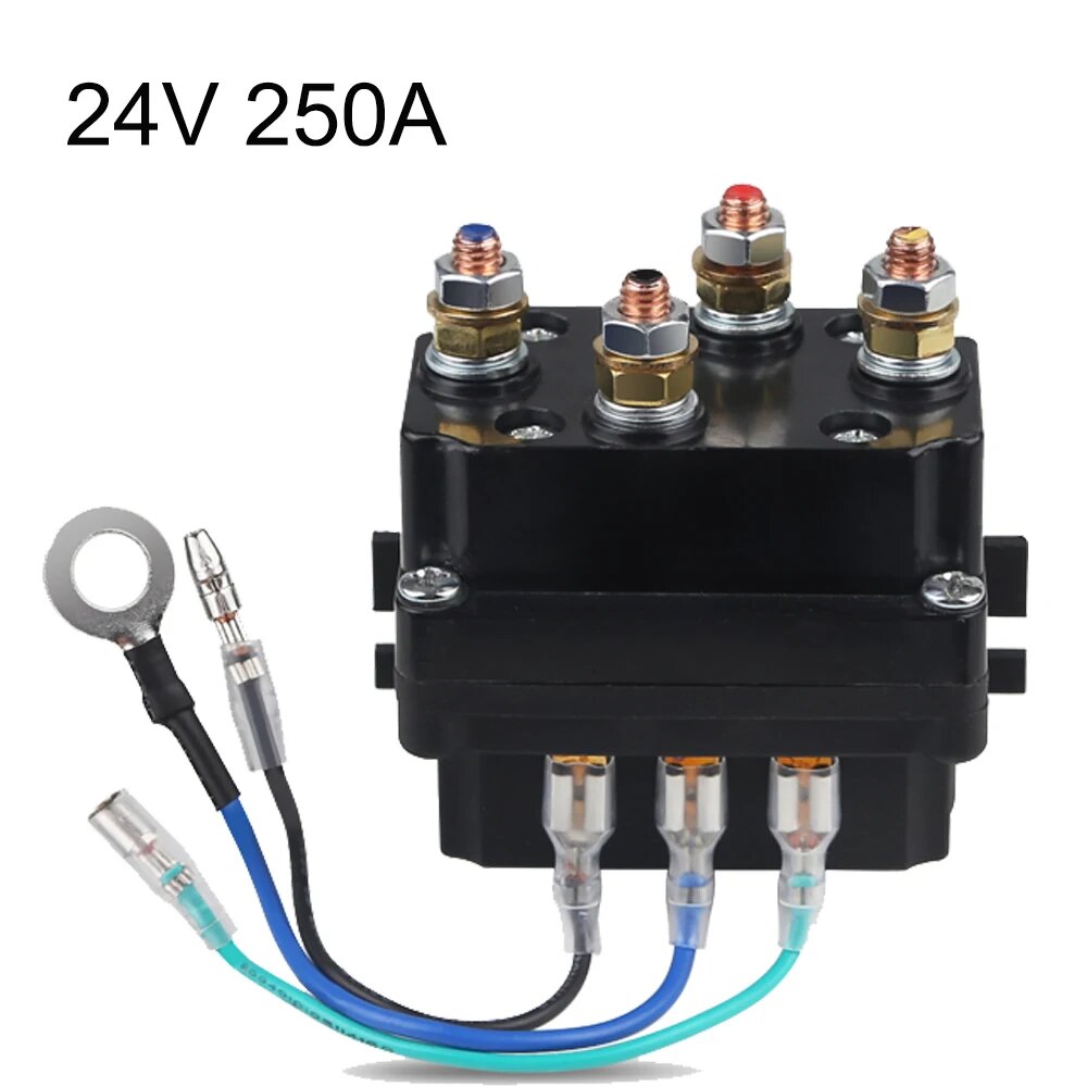 Универсальная лебедка 12 В 24 В, электромагнитное реле, контактор, лебедка, кулисный переключатель, комбинированный комплект 250 А для лебедок ATV/UTV 4WD 24V
