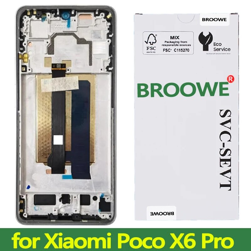 Оригинальный AMOLED-дисплей высшего качества 120 Гц для Xiaomi POCO X6 Pro 2311DRK48G, 2311DRK48I, сенсорный ЖК-дисплей