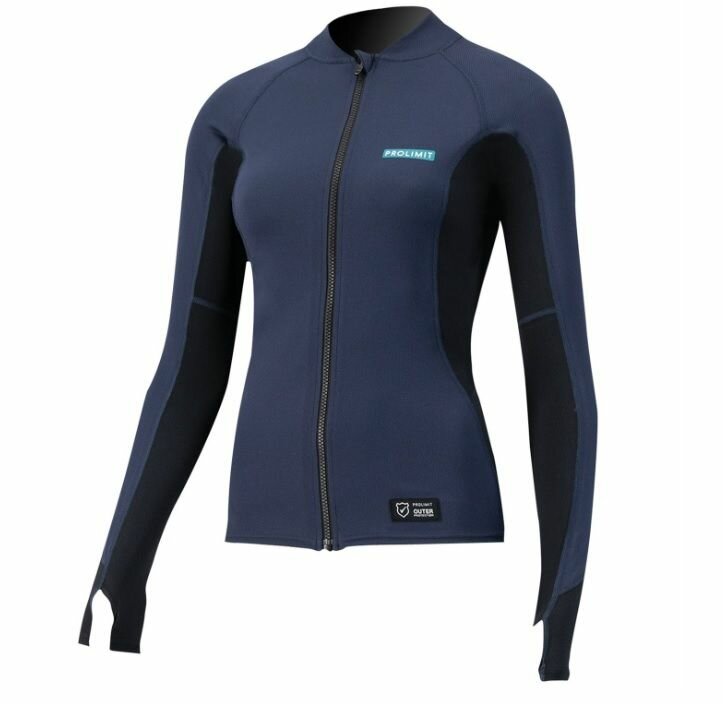 Гидрокуртка лайкровая женская PROLIMIT SUP Top Quick Dry FZ slate/black, 6/S