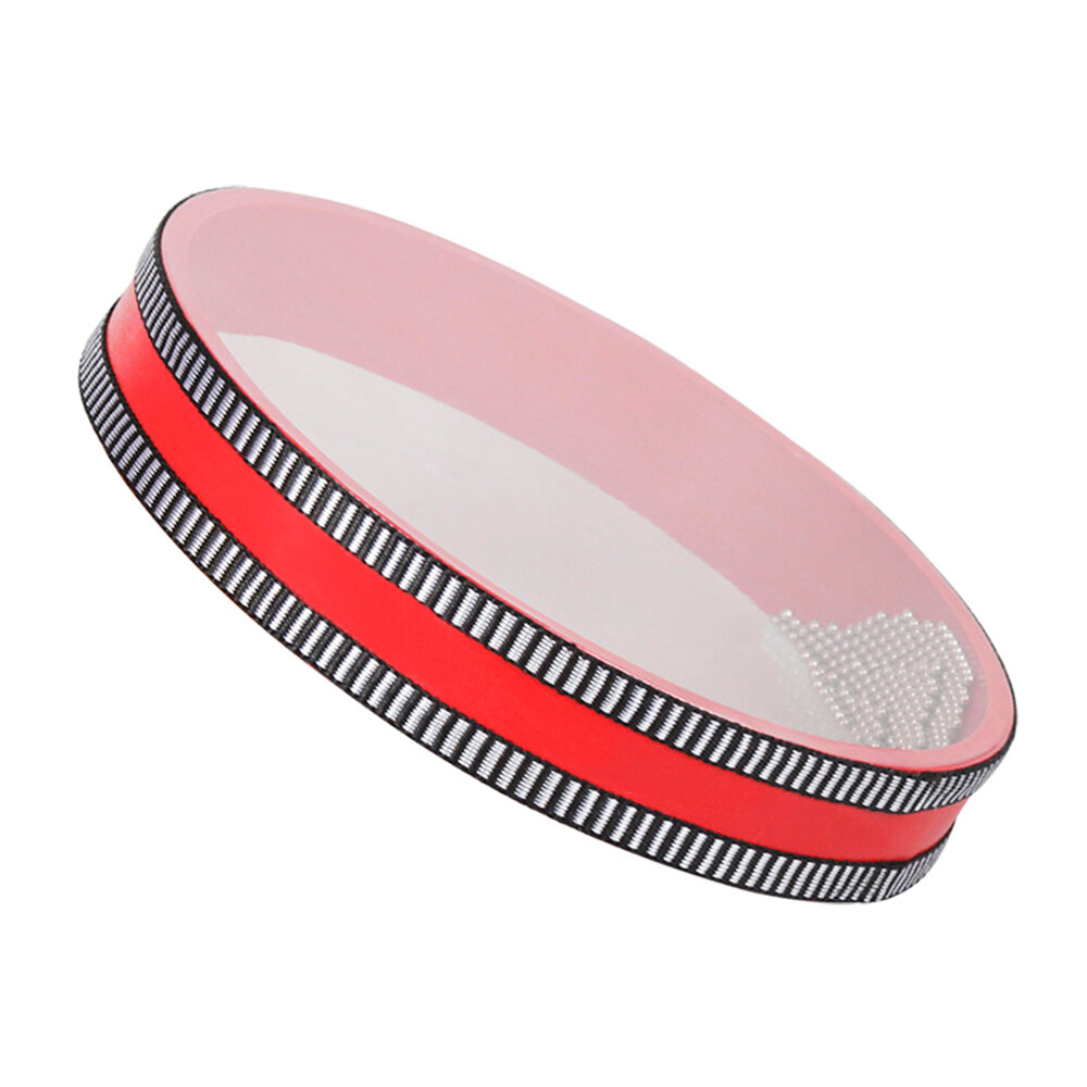 8-дюймовый барабан из цельного дерева Ocean Wave, морской барабан, рамный барабан с мягким морским звуком, музыкальная игрушка, красный