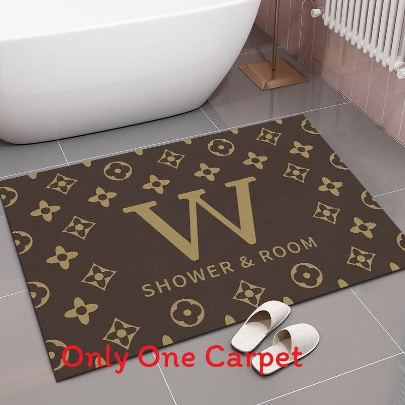 Ковровое покрытие rectangular diatom mud для пола с моющимся дизайном для кухни и ванной комнаты бежевый коричневый буква