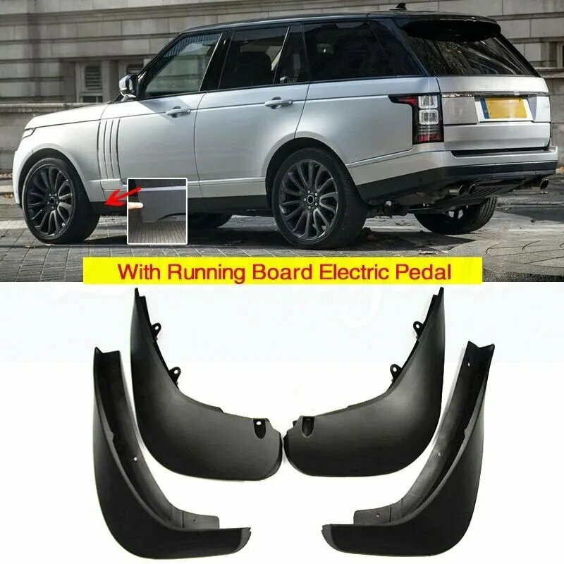 Крыло для автомобиля, арт. Range Rover 2013 ~ 2020 L405 2014 2015 2016 2017 (with Running Board Pedal) Передние И Задние Брызговики Автомобильные Аксессуары