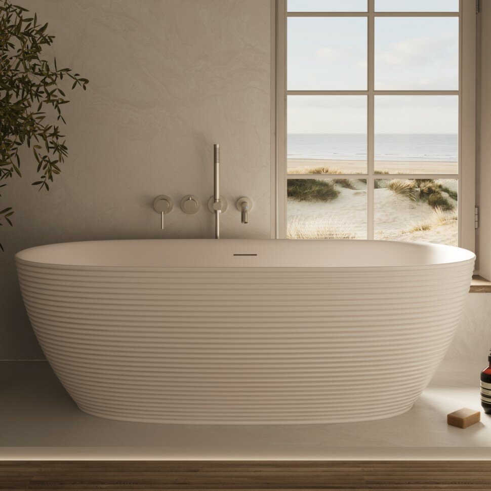 Ванна Акриловая Vincea Vbt-701-1700mw, 1700*800*585, Цвет Белый Мат, Щелевой Перелив, Слив Белый