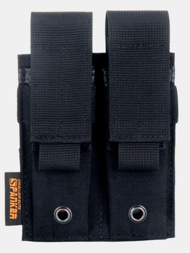 Двойной тактический подсумок SPANKER ® EL 123 Black (Черный)