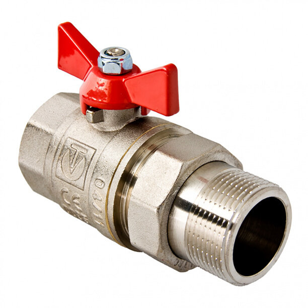 Кран шаровой VALTEC 1" ВР-Сгон бабочка
