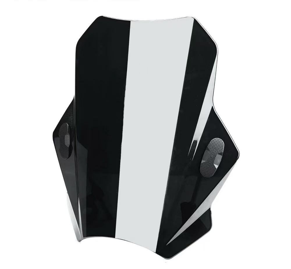 Ветровик-козырек на круглую фару мотоцикла, регулируемый, 22-28 мм, черный (для Harley, Honda, Kawasaki)