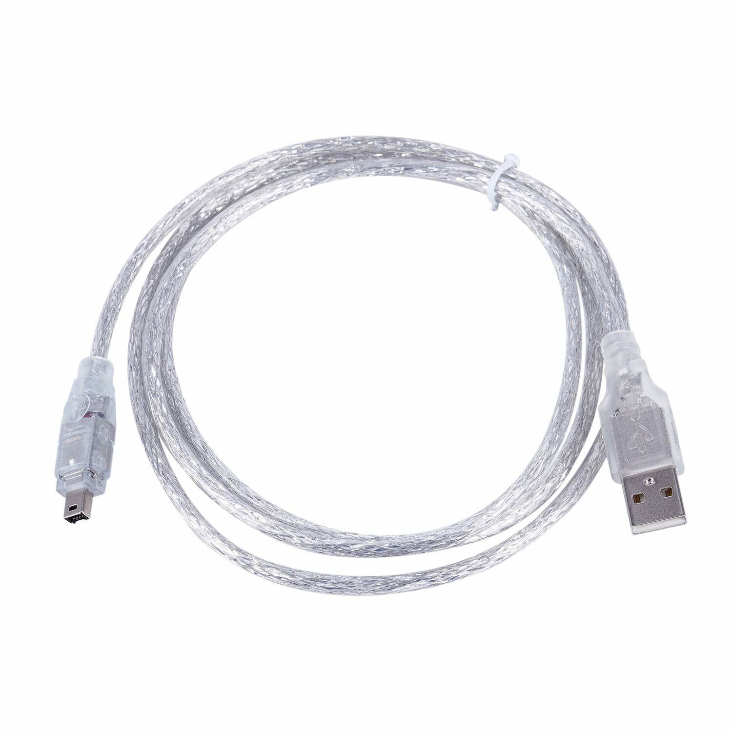 Кабель адаптер USB to IEEE 1394 4-pin Firewire, кабель данных USB to 1394 4-pin, кабель соединения USB to 1394, кабель для камеры 1394 Firewire, материал металл и пластик, совместим с USB 2.0 и USB 1.1, длина 5 футов (1.5 метра), цвет серебристый, в