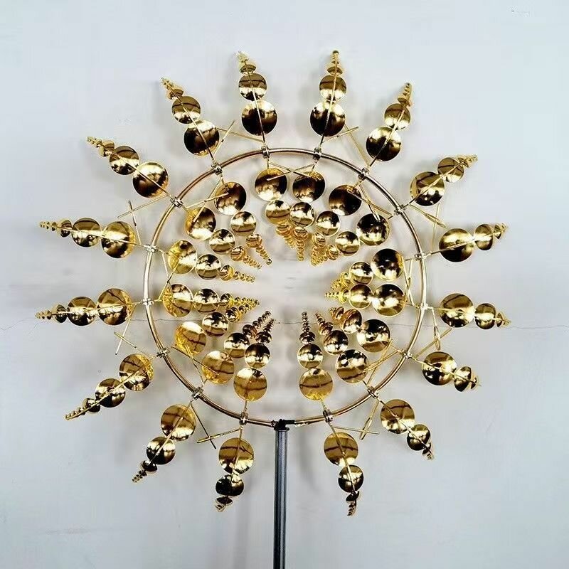 Ветряная мельница 3 в 1 Kinetic Flower / Отпугиватель, украшение для сада, кинетическая скульптура