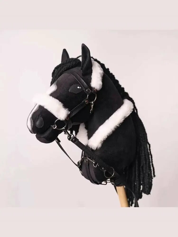 Игрушка "Хоббихорс", для хоббихорсинга, 80см, композитный материал, черный/белый