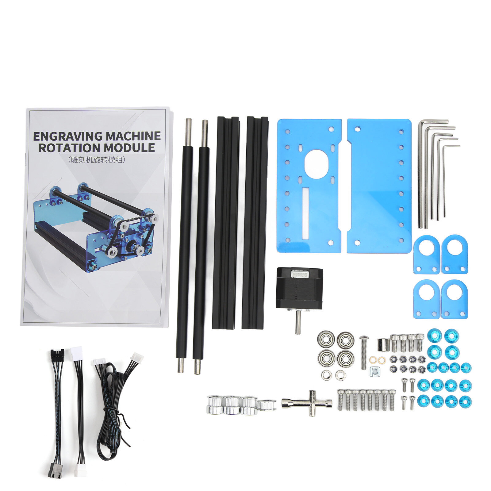 Laser Rotary Roller Engraving Module Automatic Engraver Cutting for Cylindrical Objects Cans