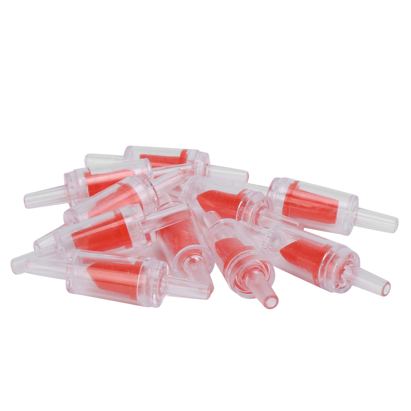 10 шт. Обратные клапаны для воздушных насосов, пластиковые, пластиковые, для аквариума (красные)