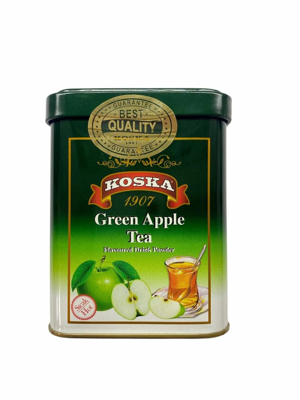 Турецкий напиток "Чай растворимый с ароматом зеленого яблока" 200 г.