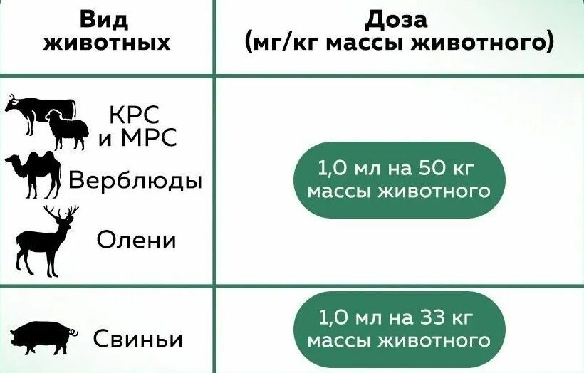 Ивермек 2 шт по 100 мл для КРС, МРС, свиней, лошадей
