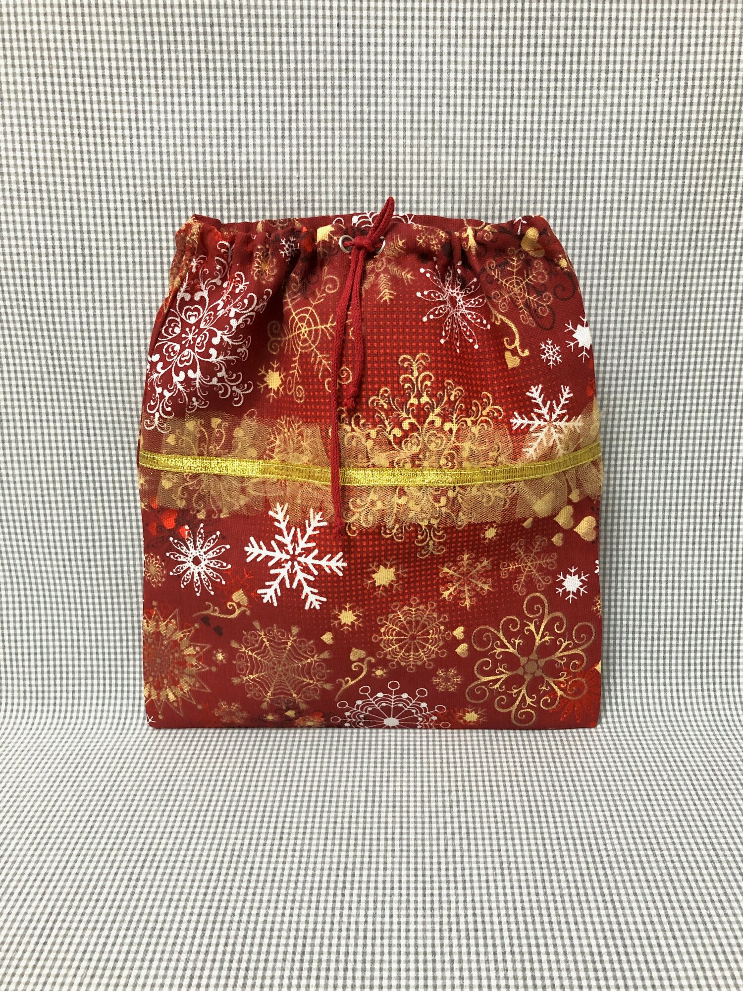 Мешочек из рогожки 26х29 см, -нг17, новогодний, для упаковки и хранения