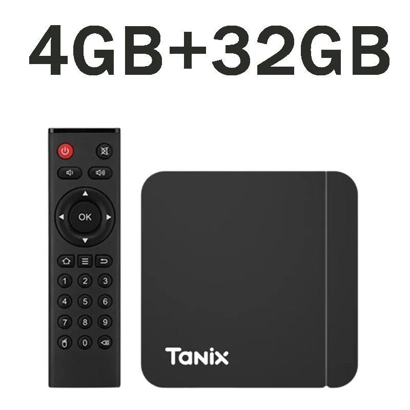 Tanix W2 G10S Smart TV Box for TV 4 K Android 11 WI-FI 2.4 & 5G Amlogic S905W2 BT5.0 4 GB 64 GB IPTV Remote Voice