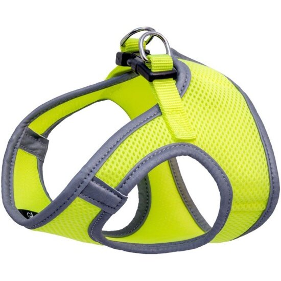 Комплект шлейка и поводок Triol и поводок нейлоновый неоново-желтый S, обхват груди 350мм, поводок 15