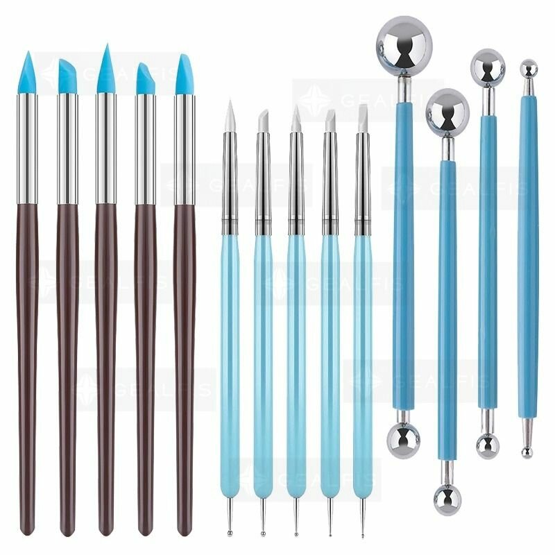 Набор металлических стеков для лепки из глины и пластилина, 5 универсальных инструментов для деталей и текстур, набор для творчества и скульптуры