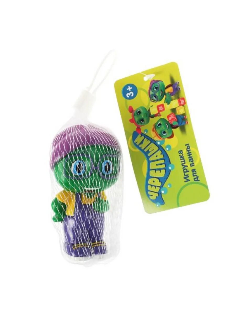 Игрушка для ванны черепашки Мик, 1 шт, сетка капитошка в ко