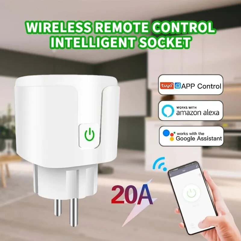 Умная штепсельная вилка, Wi-Fi розетка Умный дом Расход электроэнергии Потребляемая мощность Текущее напряжение