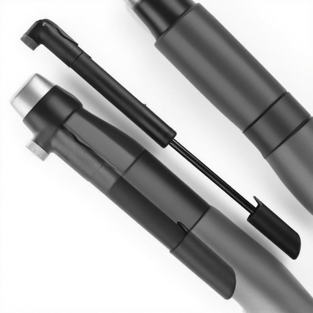 Велосипедный Насос: Компактный 24 см, 93 г для Путешествий с Высоким Давлением 120 PSI - Эргономичная Противоскользящая Ручка, Универсальный для Клапанов Presta и Schrader, Прочный Нейлоновый Насос для Велосипедистов