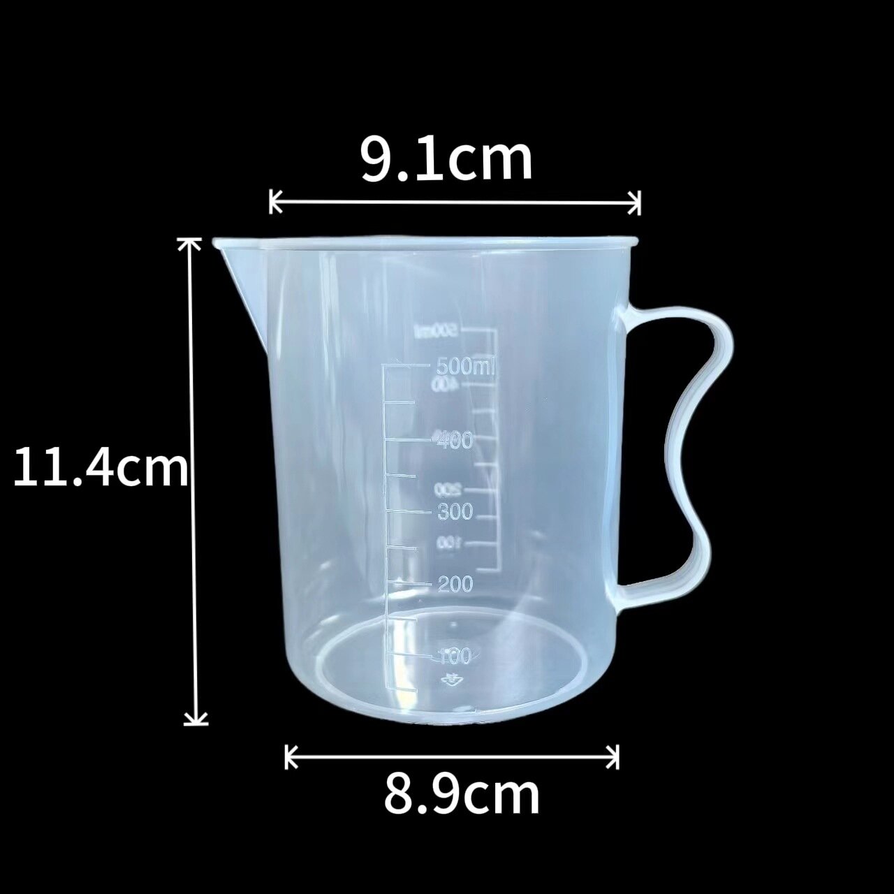 Пластиковый мерный стакан лабораторный стакан с ручкой, мерный цилиндр, прозрачный PP, градуированный стакан, мерный стакан для пестицидов, утолщенный миллилитровый стакан