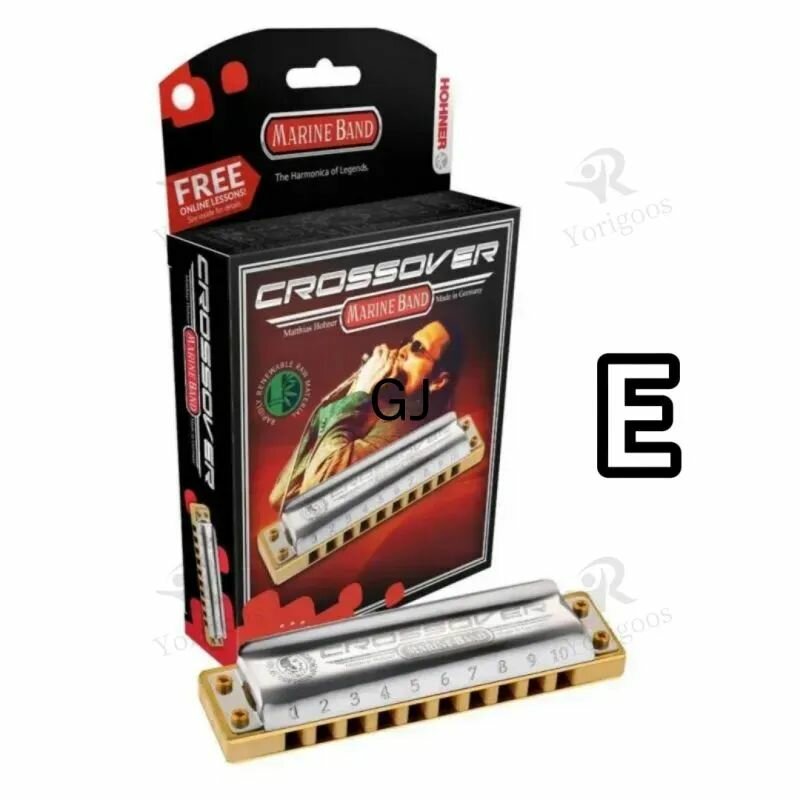 Hohner Marine Band Crossover MBC 10-дырочная блюзовая гармоника для начинающих и исполнителей-E