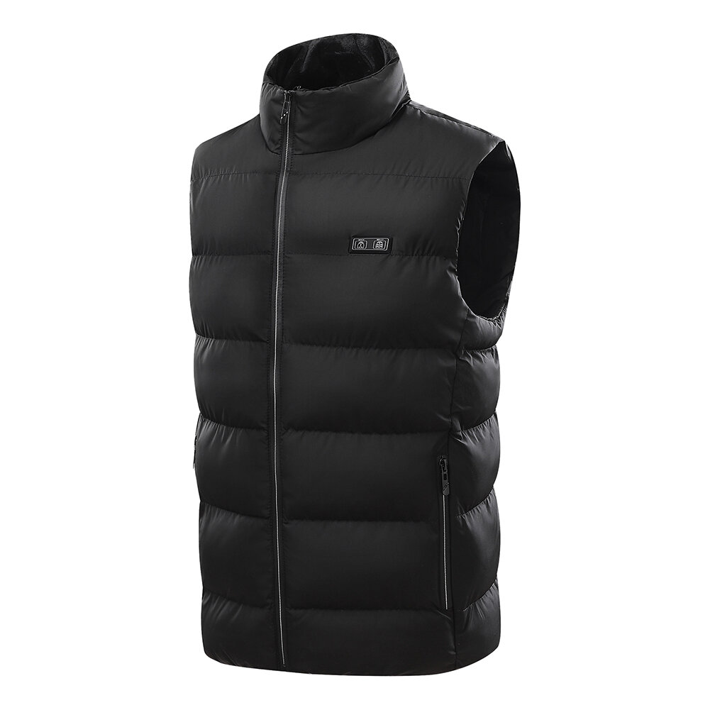 Жилет с подогревом, 15 зон обогрева, 3 уровня температуры, легкий, с USB-подключением, электрический, черный, размер XL.