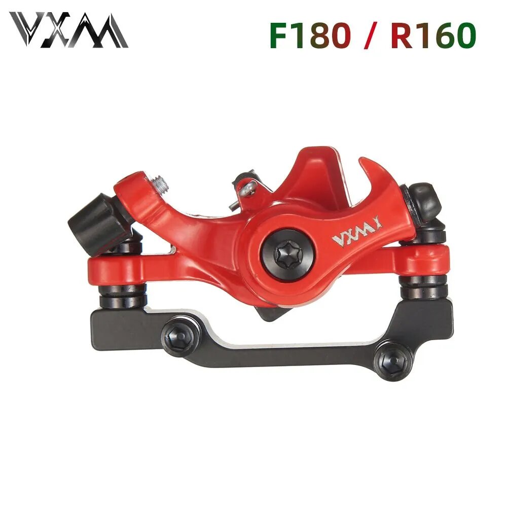Велосипедный дисковый тормоз из алюминиевого сплава F180/R160, VXM Сзади, красный