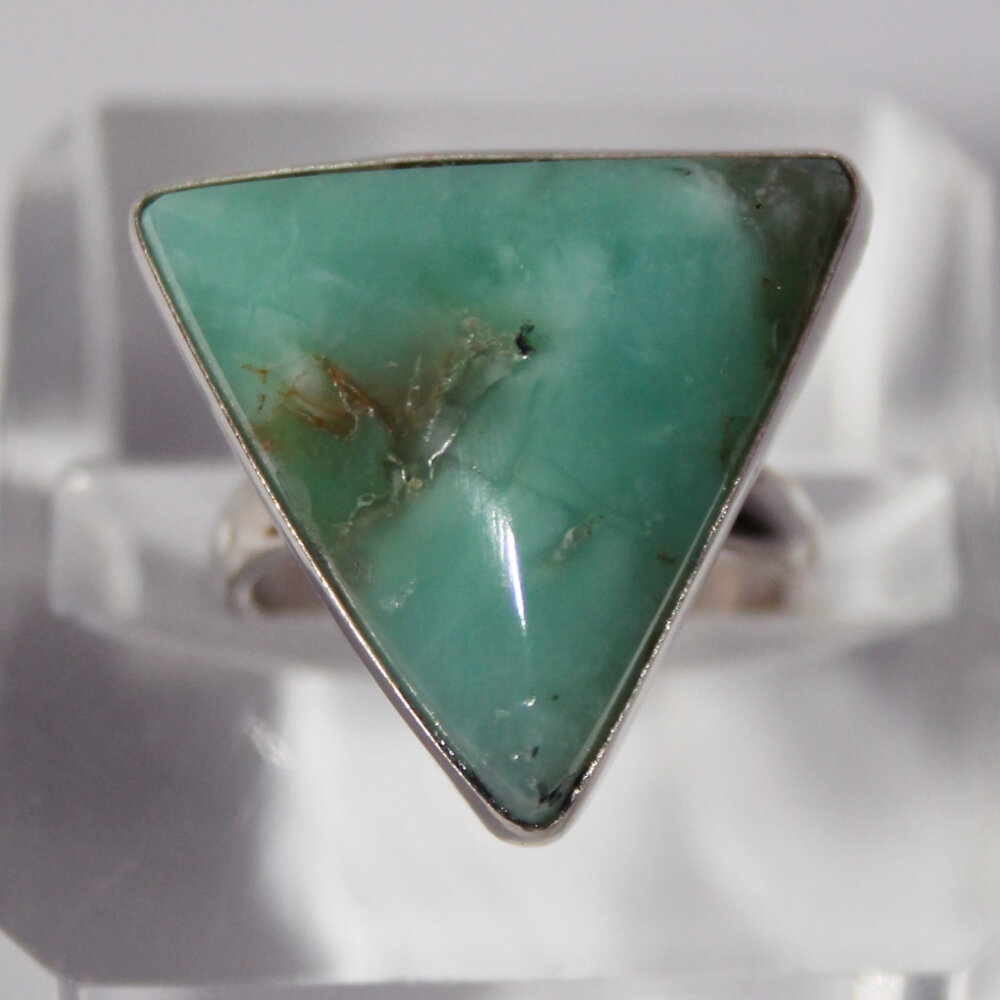 Кольцо-кулон, хризопраз