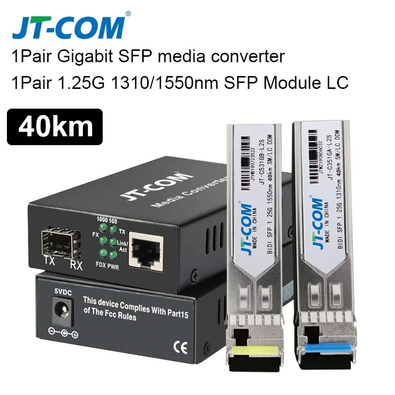 Оптоволоконный медиаконвертер JT-F8211GW-F Combination 5