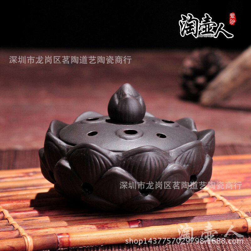 Кадильница с обратным потоком, креативная ицзинь чайная кружка, лотос, маленький монах, держатель для благовоний, керамическая кадильница, декор для офиса и дома