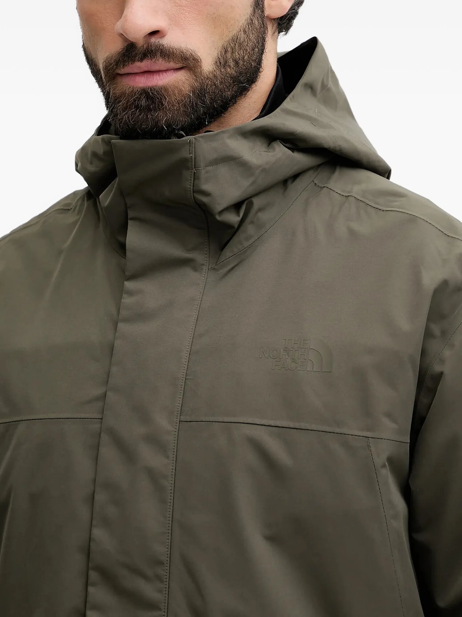 Пальто The North Face Hooded logo-print coat, размер XL, green — фото 1