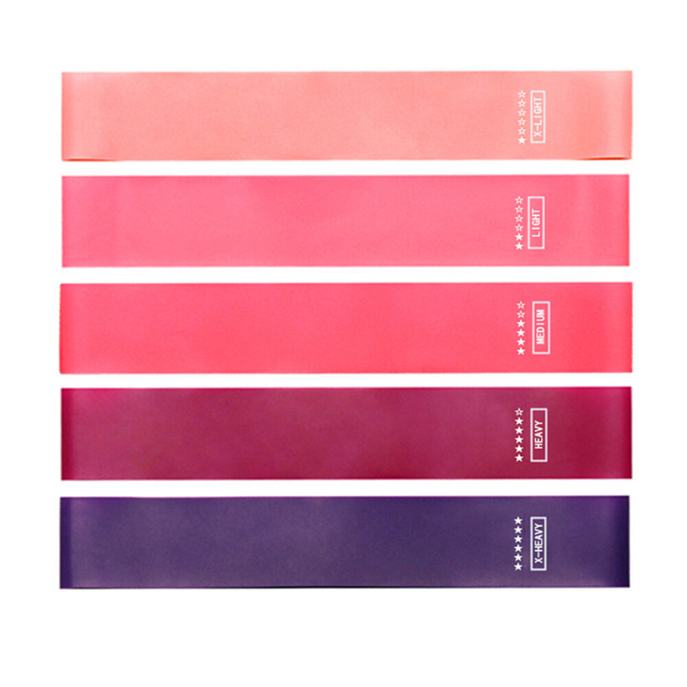 5шт/набор Резистентные банды 10-40LB Пулл-ропа Силиконовые эластичные банды для фитнеса тренажеров упражнений йоги тренировок booty band Розовый синий красный 600мм 50мм