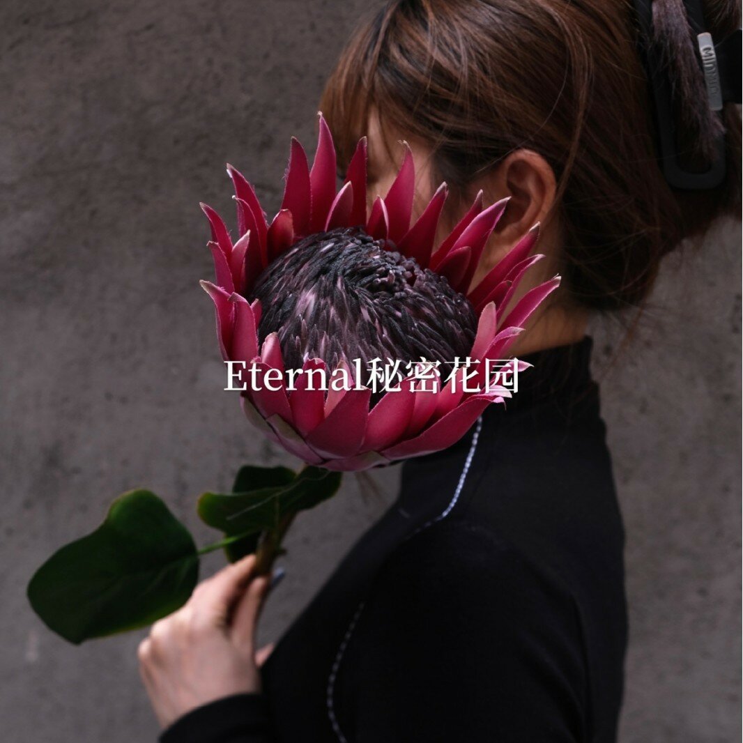 Флокированная одиночная ветка императорского цветка, южноафриканский принцесса цветок, подушка для булавок, цветок высокого класса, искусственный цветок для дома, цветок для лобби отеля