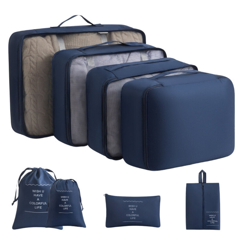 2026 Новейший набор для путешествий из десяти предметов, сумки для упаковки одежды для деловых поездок, большая вместимость, водонепроницаемые сумки для одежды, портативные