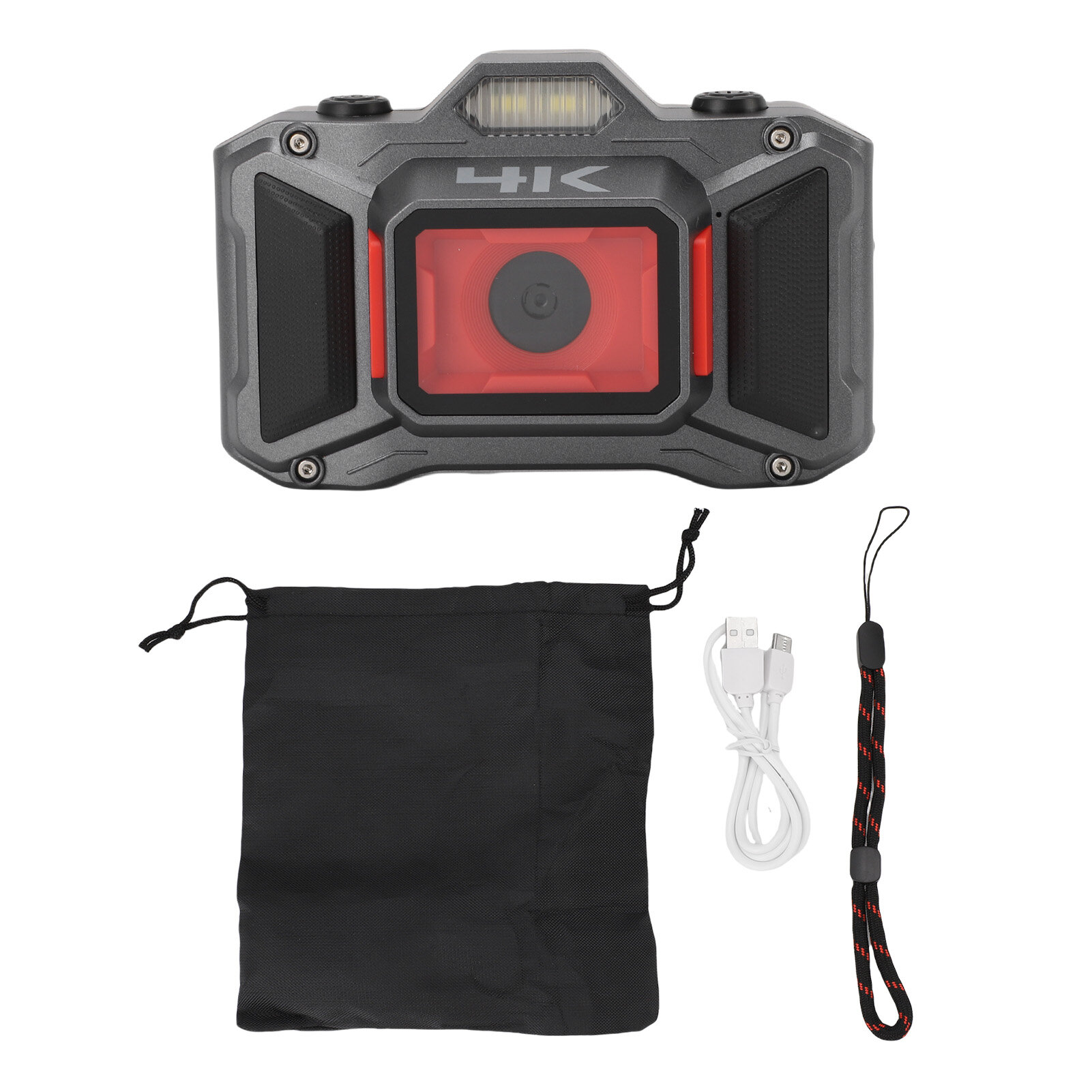 Цифровая фотокамера 4K 48 Мп UHD, 2,88-дюймовый экран, 18-кратный зум, автофокус, видеосъемка, светодиодная вспышка, черный цвет.