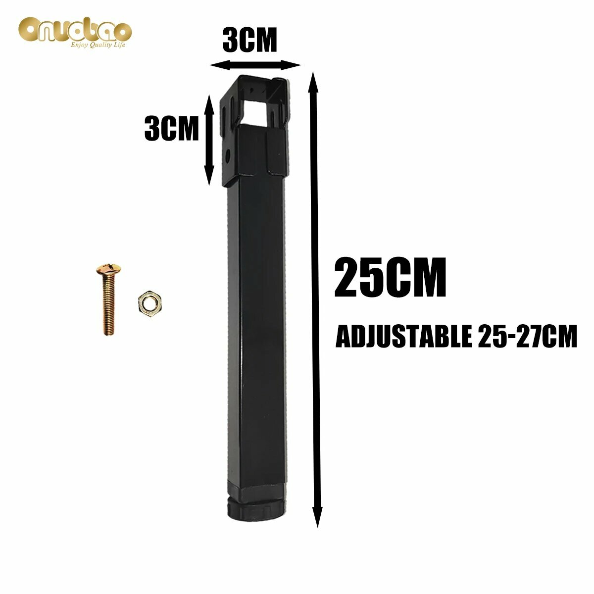 Onuobao опорная стойка для ножек кровати, 3 × 3 зажимные ножки, поддержка кровати, усиление, 25cm