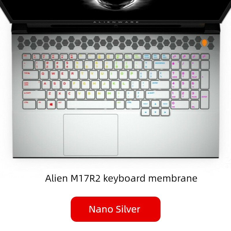 Alienware M17 R2 R3 R4 2019-2021 Прозрачный наносеребряный клавиатурный фильм