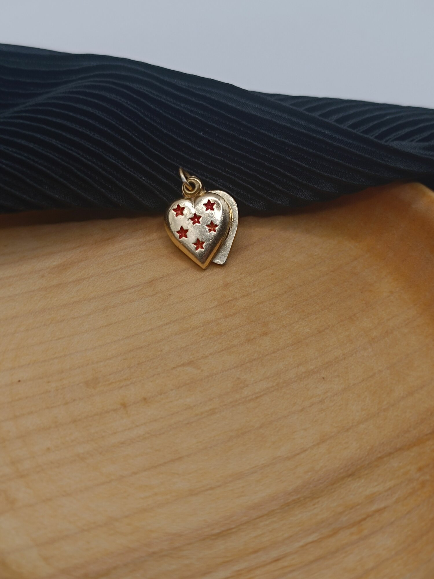 Винтажный кулон сердце, двухсторонний.