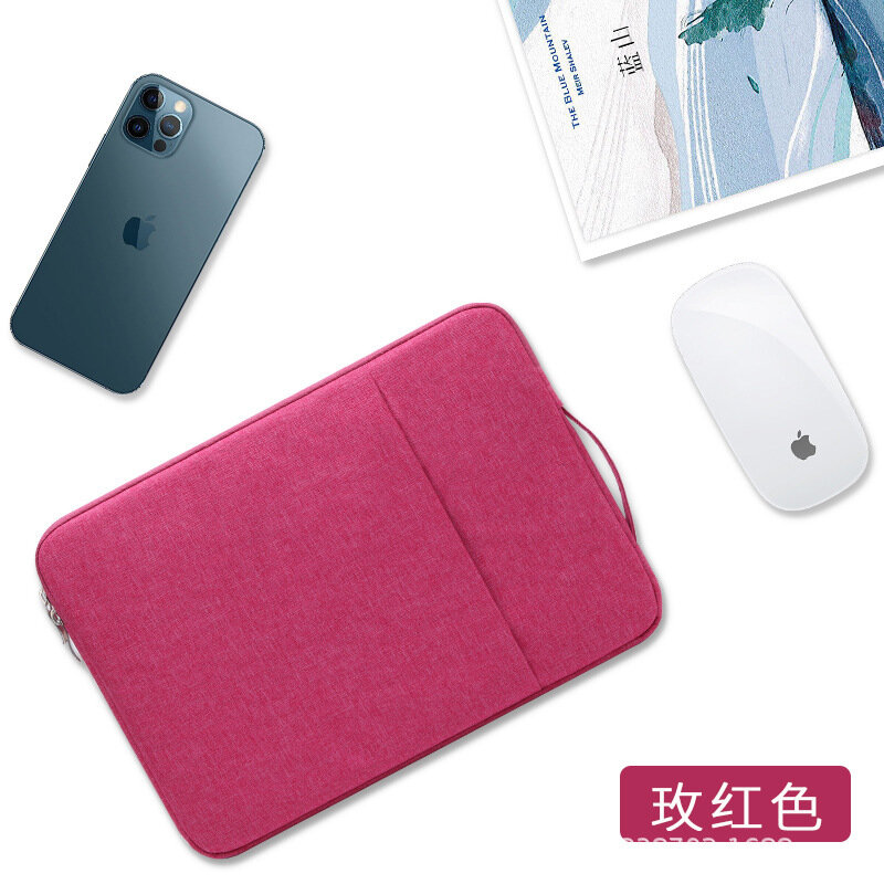 Сумка-чехол, для ноутбуков, 15.6", розовая, красная