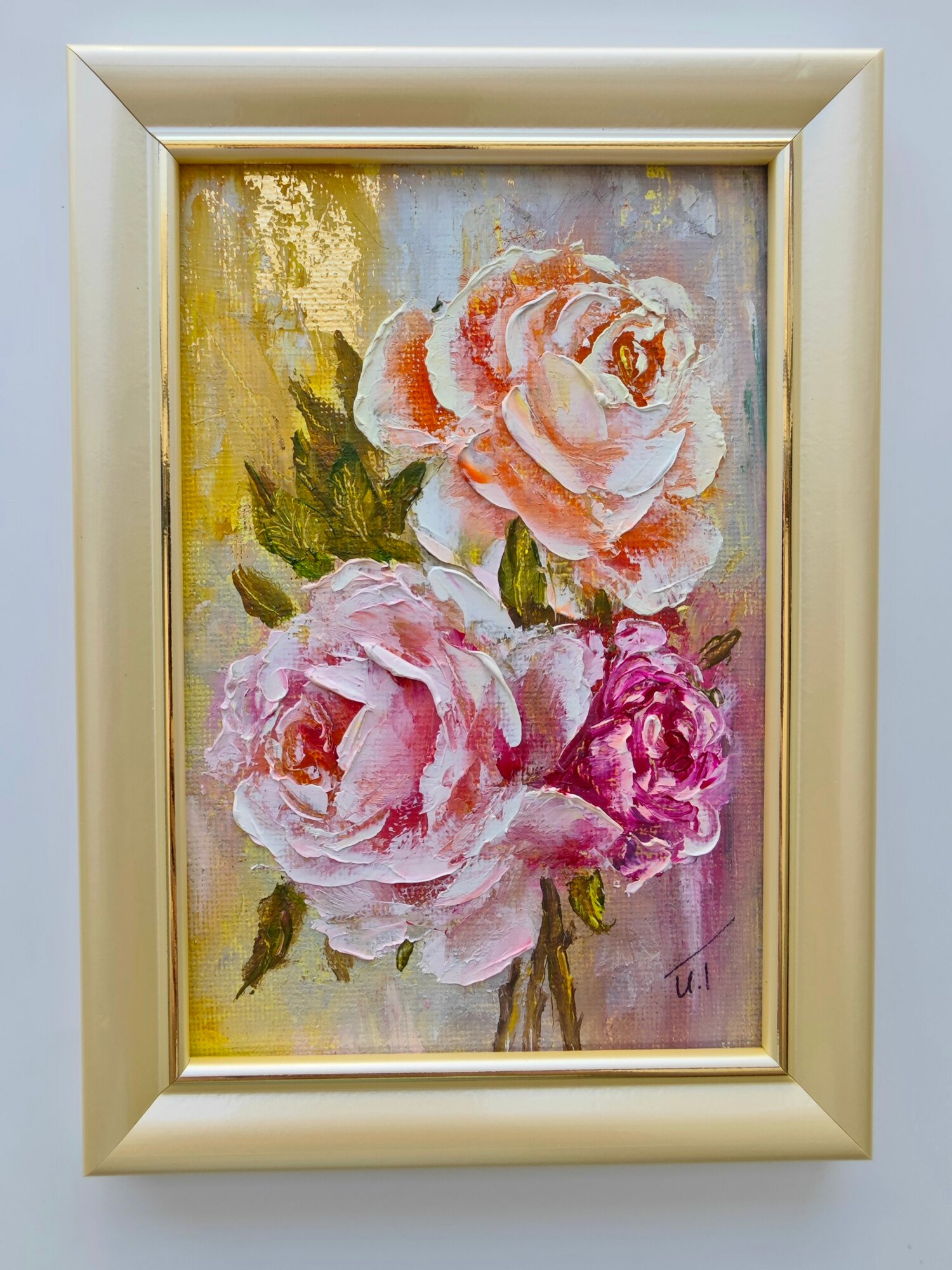 Мини картина маслом на холсте 10х15см