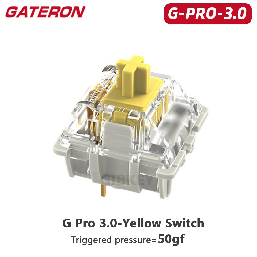 Gateron G Pro 3.0 Yellow Switch, 70 шт.