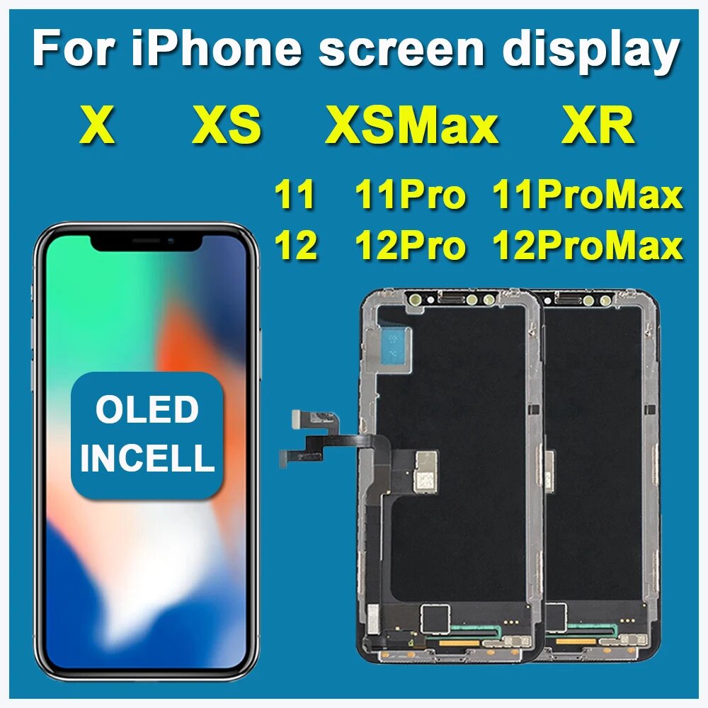 AAA+ OLED для iPhone X XR XS Max ЖК-дисплей Incell для iPhone 11 12 13 14 Pro Max 13 Mini XR-INCELL
