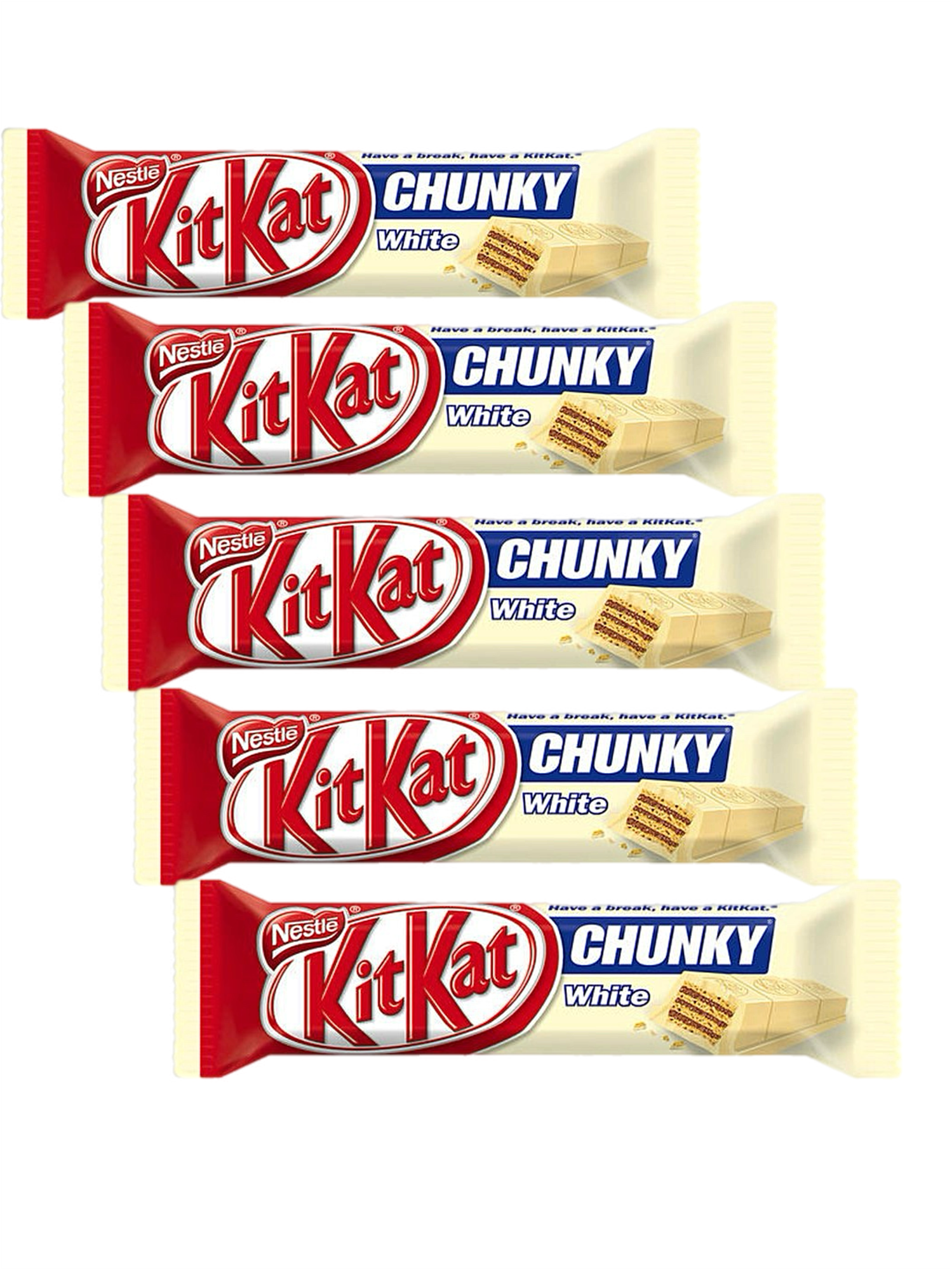 KitKat Chunky White /Кит Кат Чанки батончик в белом шоколаде, 40г х 5 шт (Германия)
